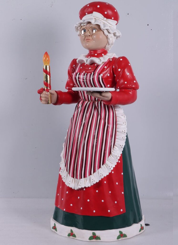 Mrs. Claus Life Size Christmas Statue