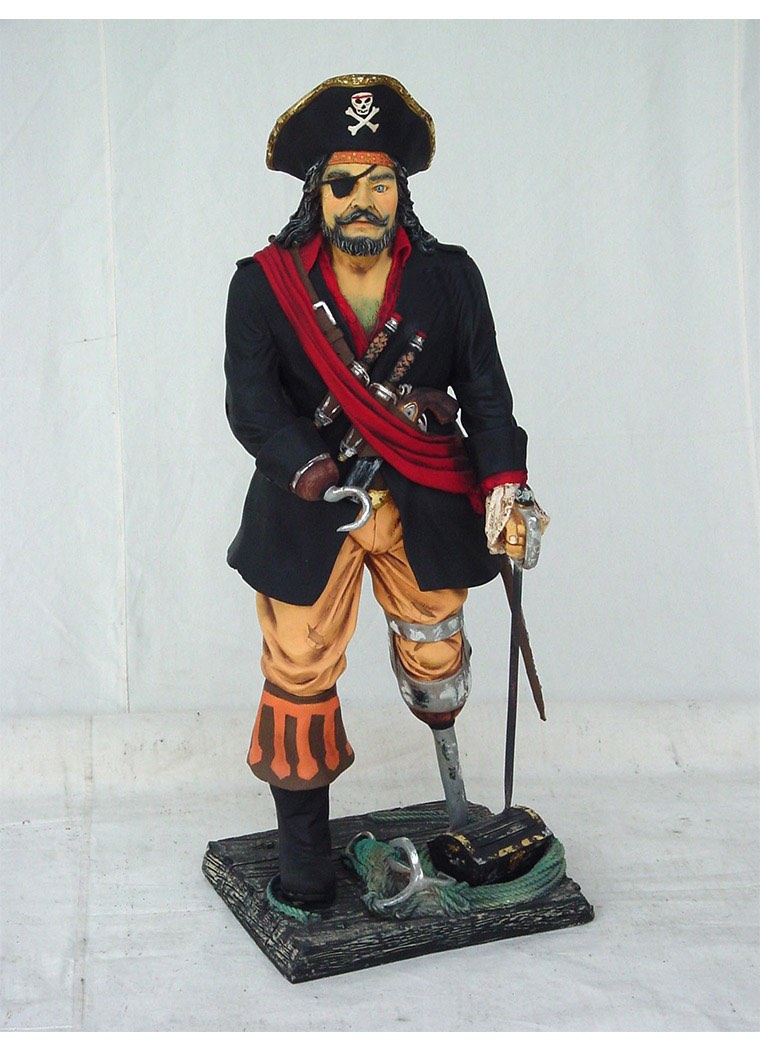 3ft Pirate Captain on Stand