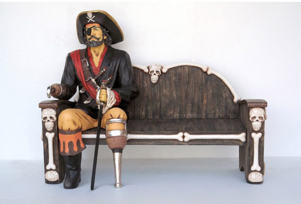 Sitting Pirate Statue